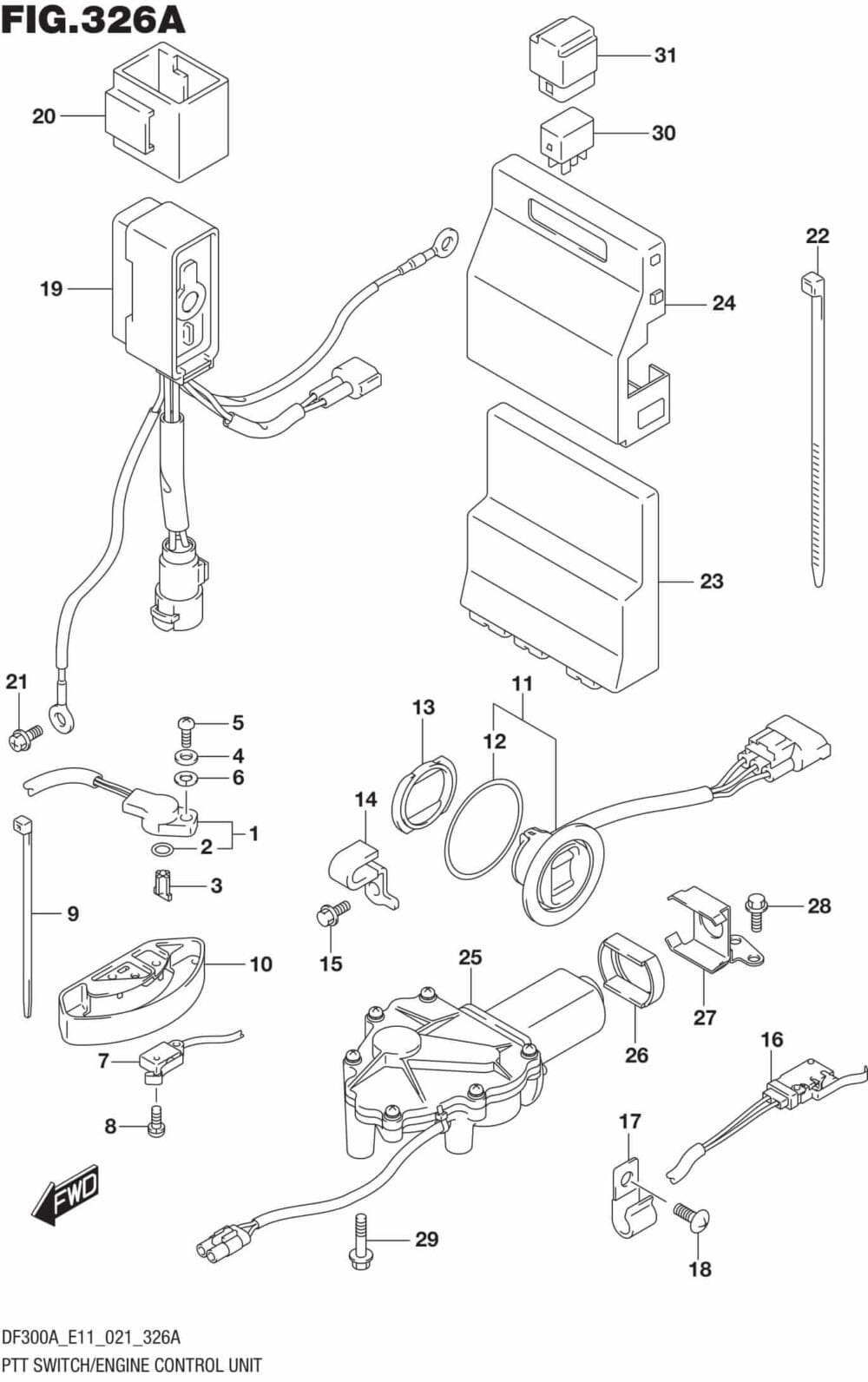 PTT Switch/Engine Control Unit (DF300A) | 11090 | Precision Marine