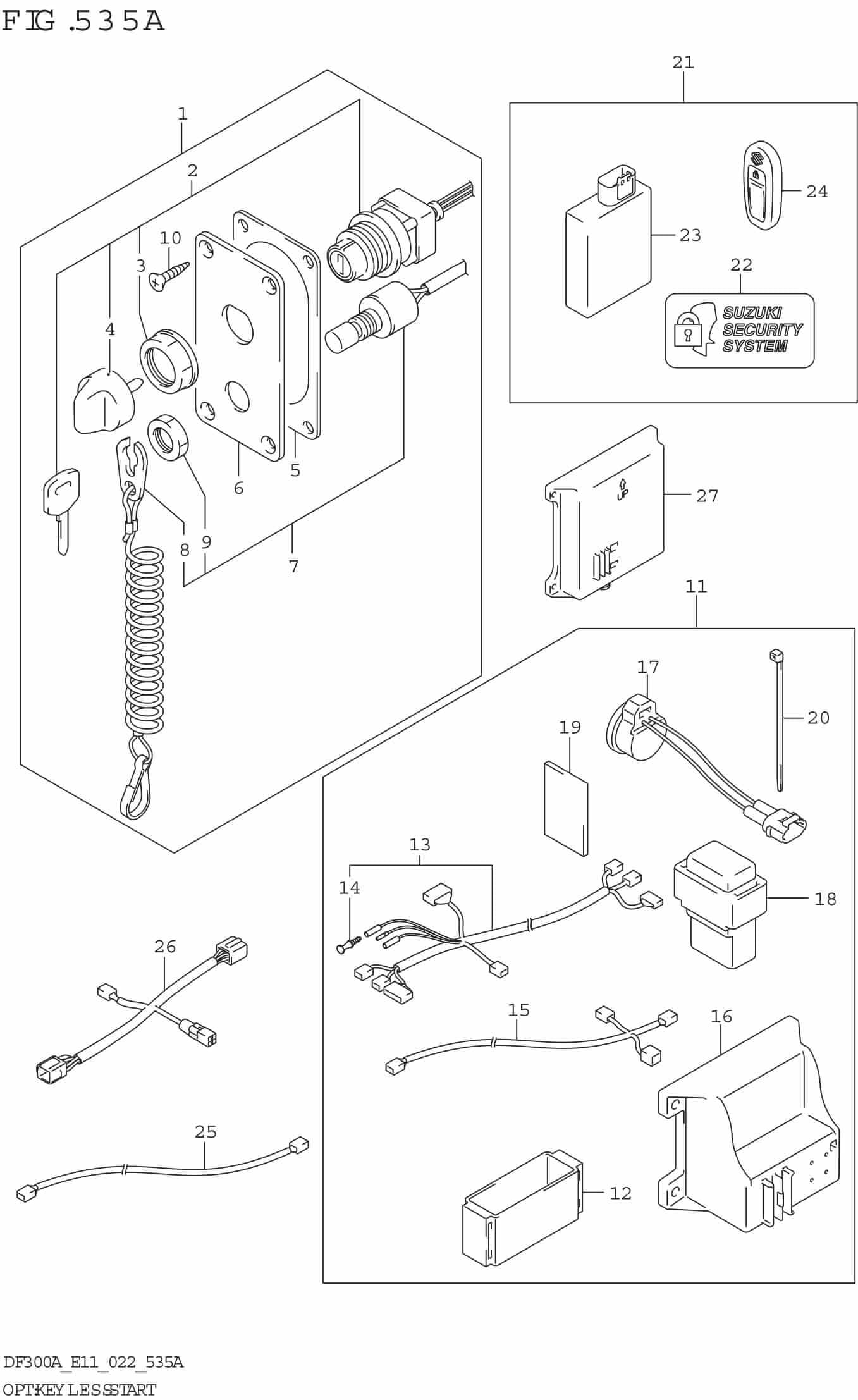 OPT: Key Less Start ((020,021):(E01,E03,E11)) | Precision Marine