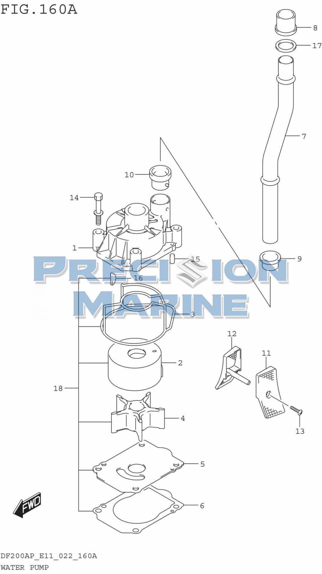 Water Pump (E01,E03,E11) | 24721 | Precision Marine
