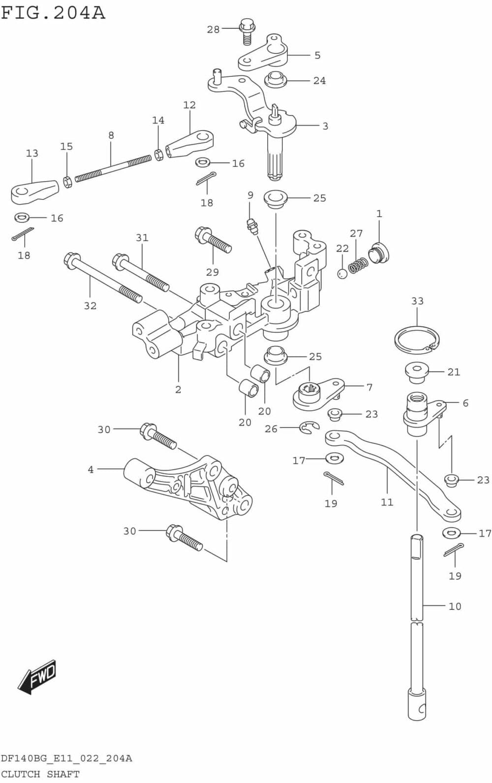 Clutch Shaft | 32860 | Precision Marine