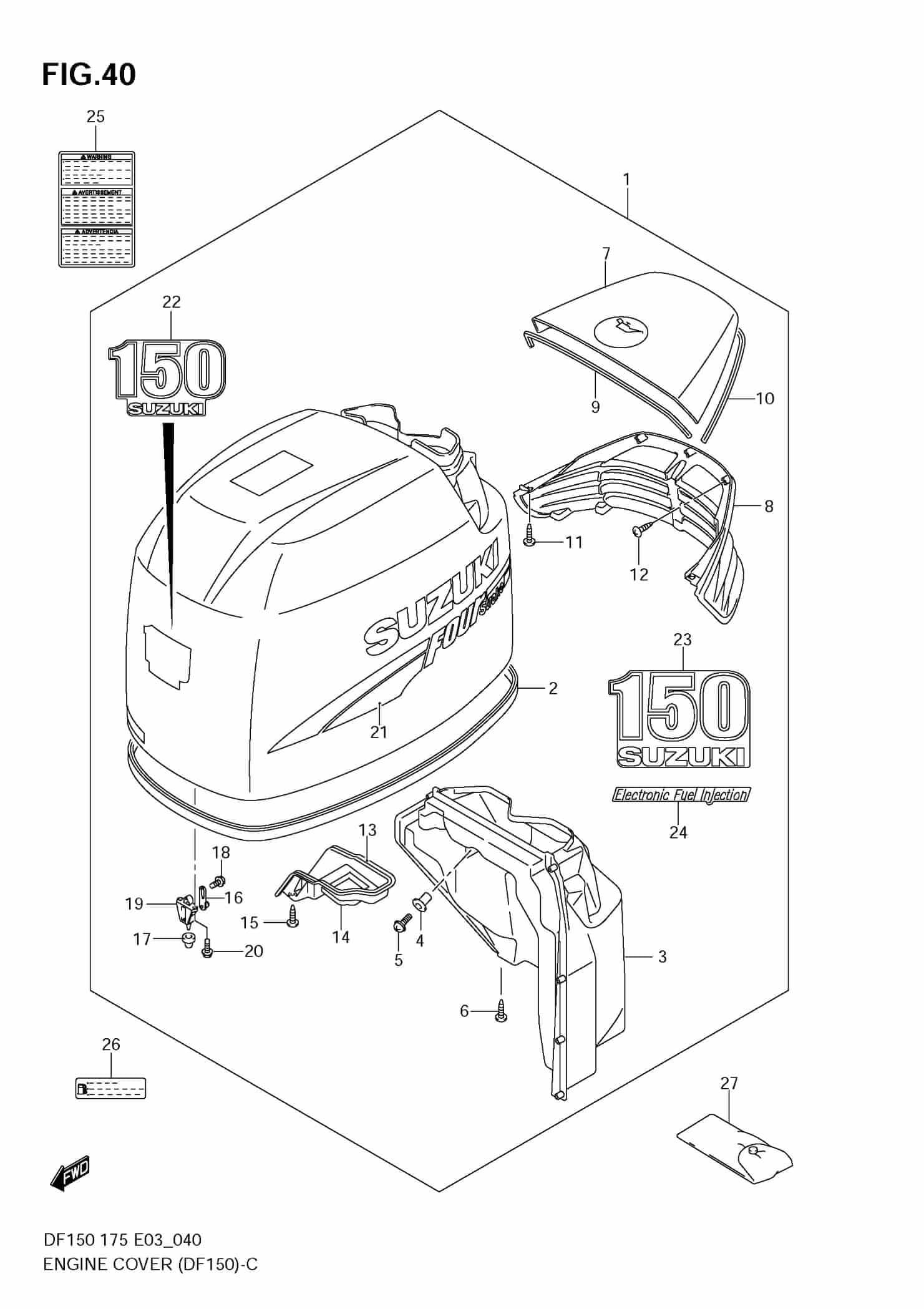 Engine Cover (DF150)(Model06~09) | Precision Marine