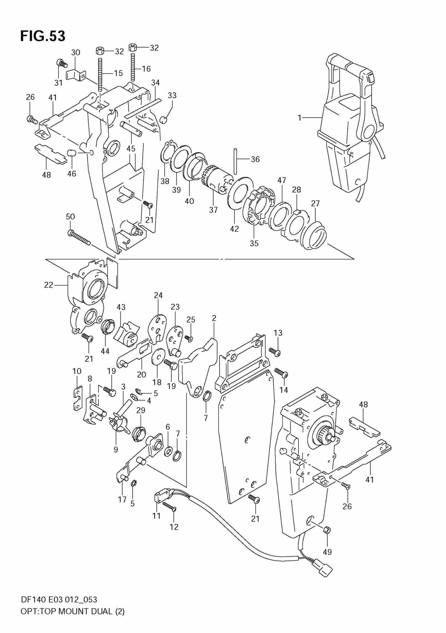 OPT: Top Mount Dual (2) - Precision Marine