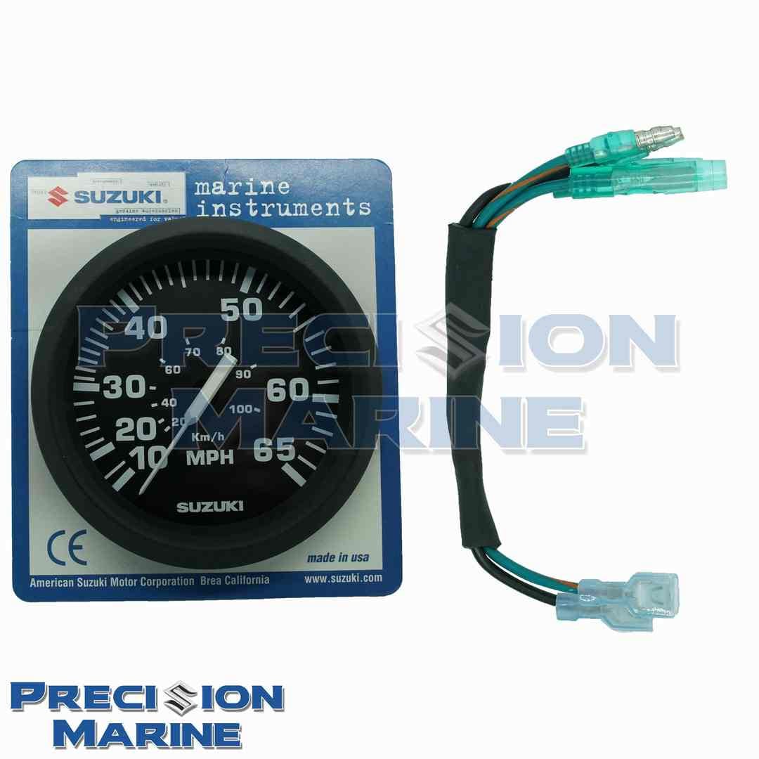 4" Black 65MPH Speedometer | 99105-80002-0000 35576 | Precision Marine