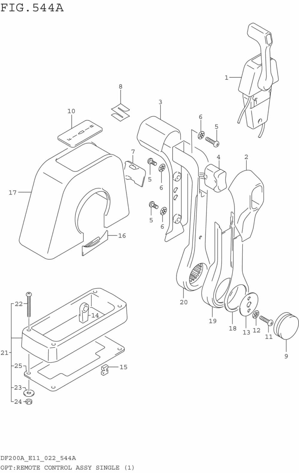 OPT: Remote Control Assy Single (1) | 41695 | Precision Marine