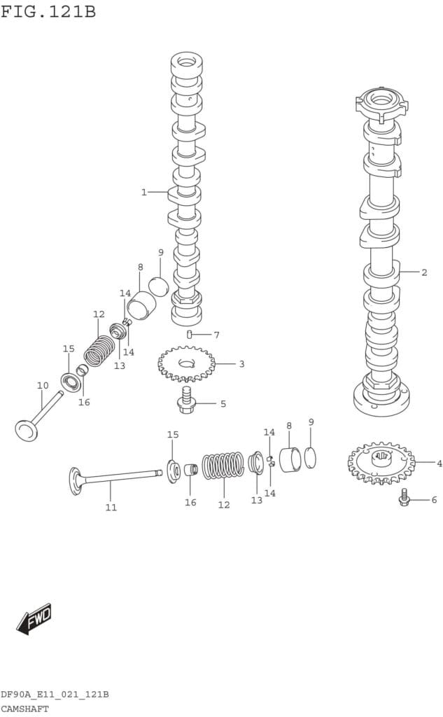 Camshaft (DF80A) | Precision Marine