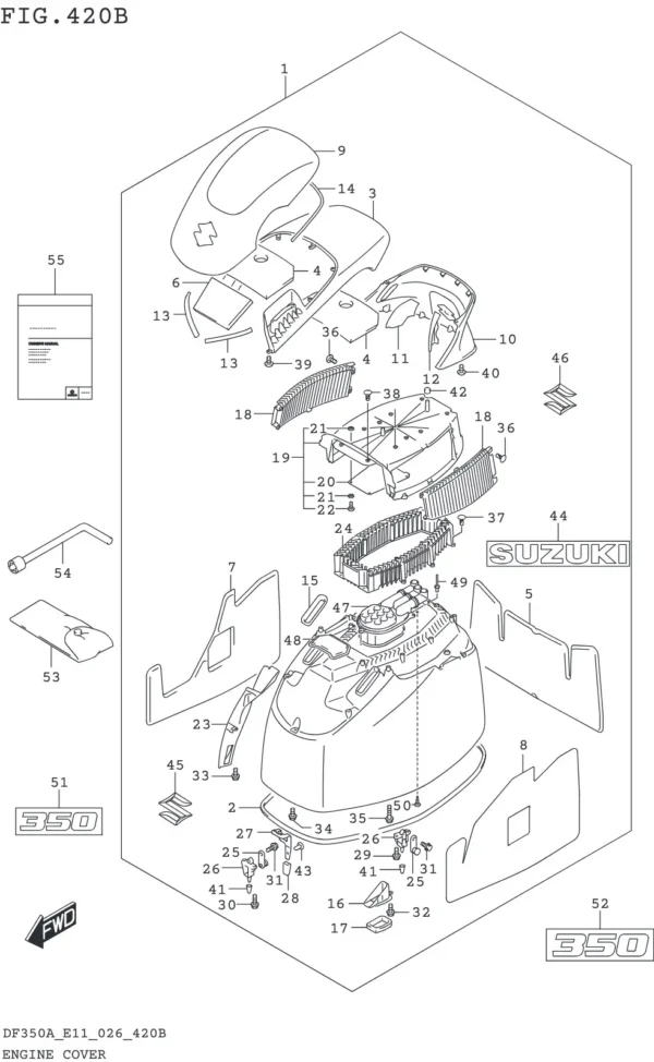 Engine Cover (DF350A DF350AMD)(YKV) | Precision Marine