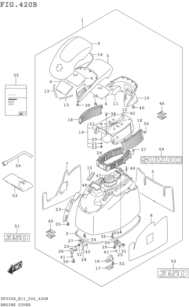 Engine Cover (DF350A DF350AMD)(YKV) | Precision Marine